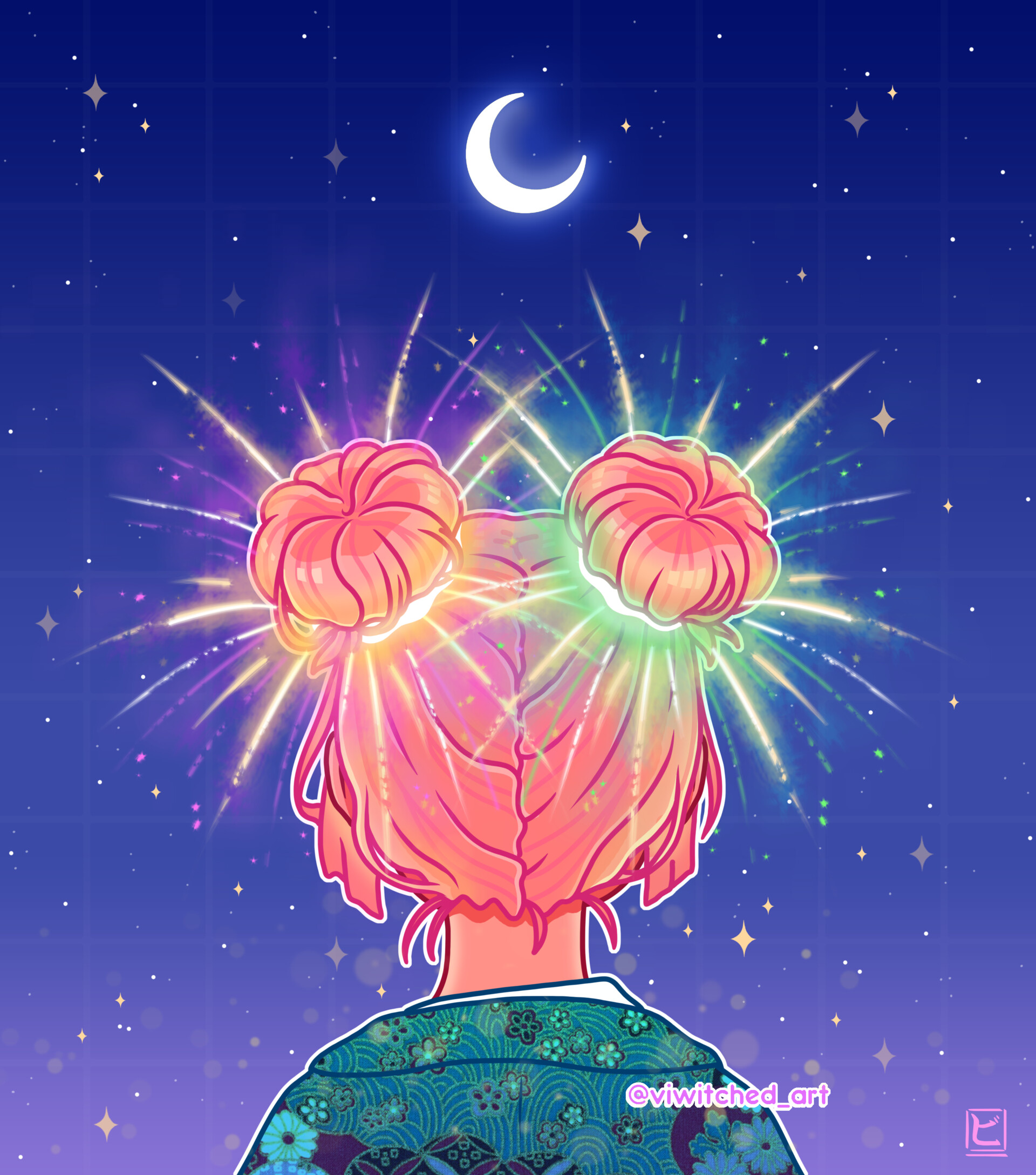 ArtStation - Fireworks Hair Buns
