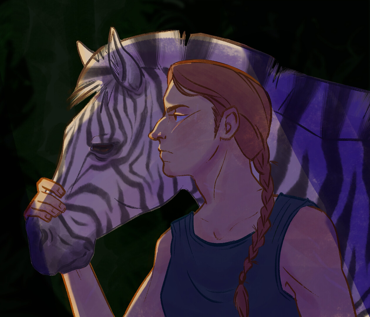 ArtStation - A Girl and her Zebra