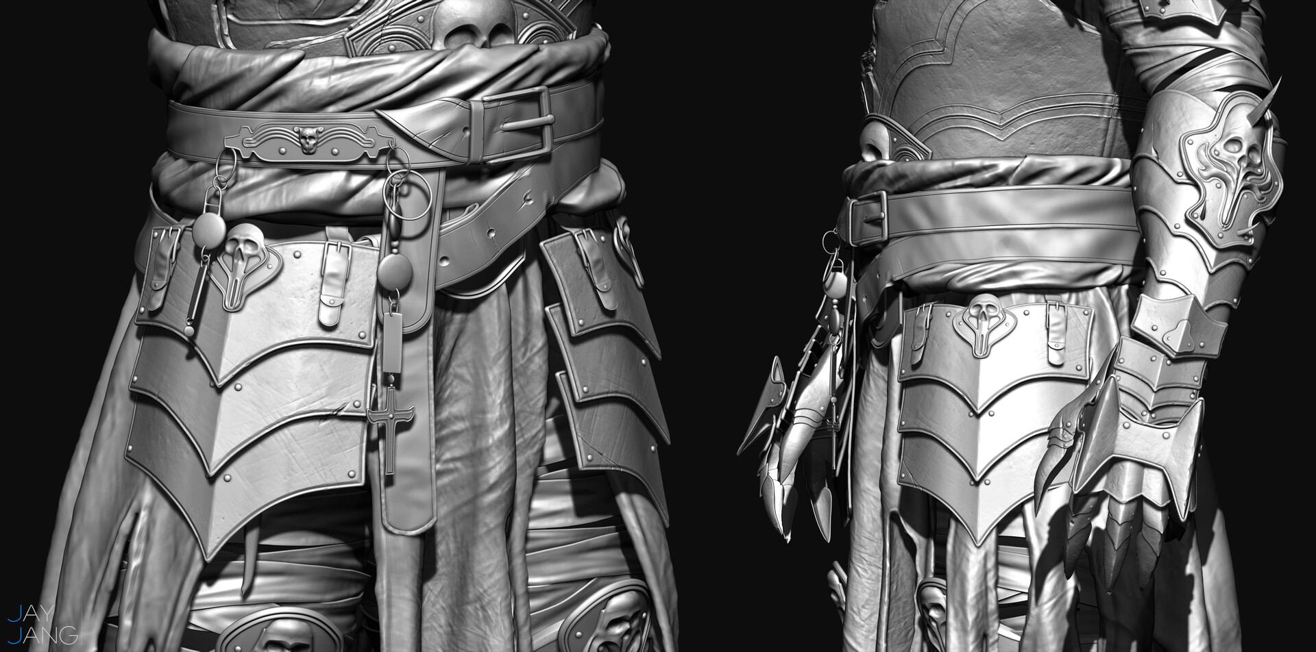 Jay Jang - Haunted Armor Outfit-Guild Wars 2 Fan Art Modeling