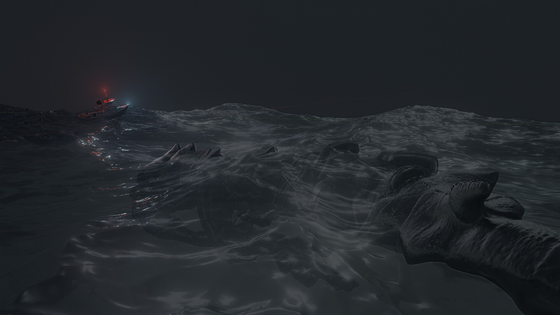 Martin Martinez Barbudo Portfolio - kaiju rises from the water