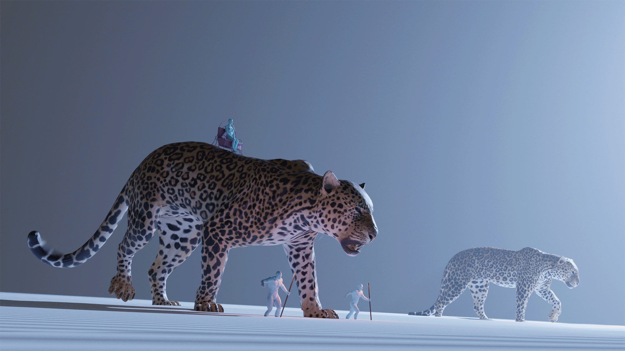 leopard walking gif