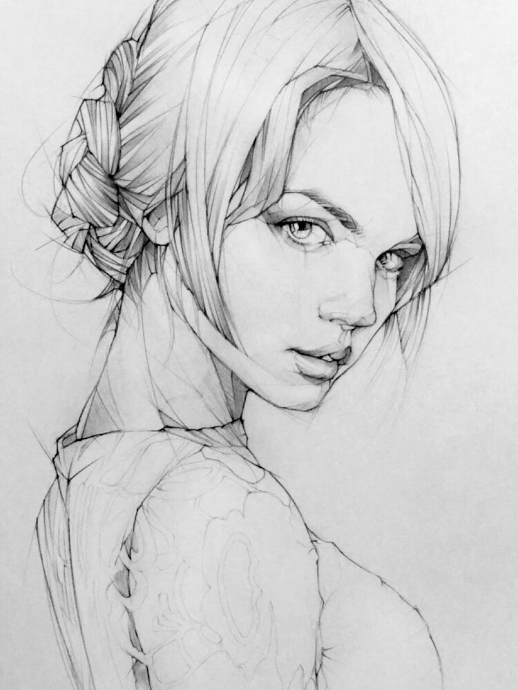 how to draw woman portrait