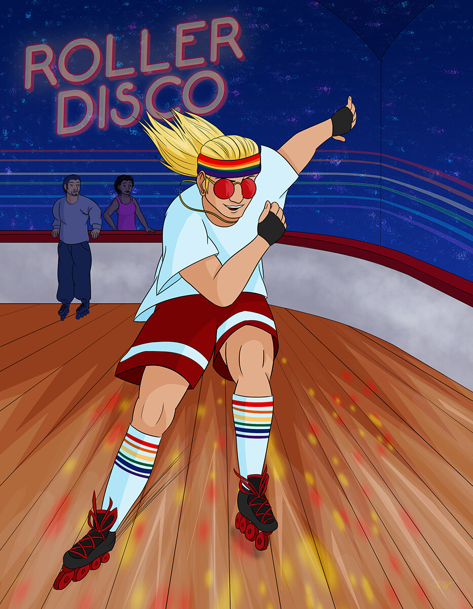 ArtStation - 80s Roller Disco
