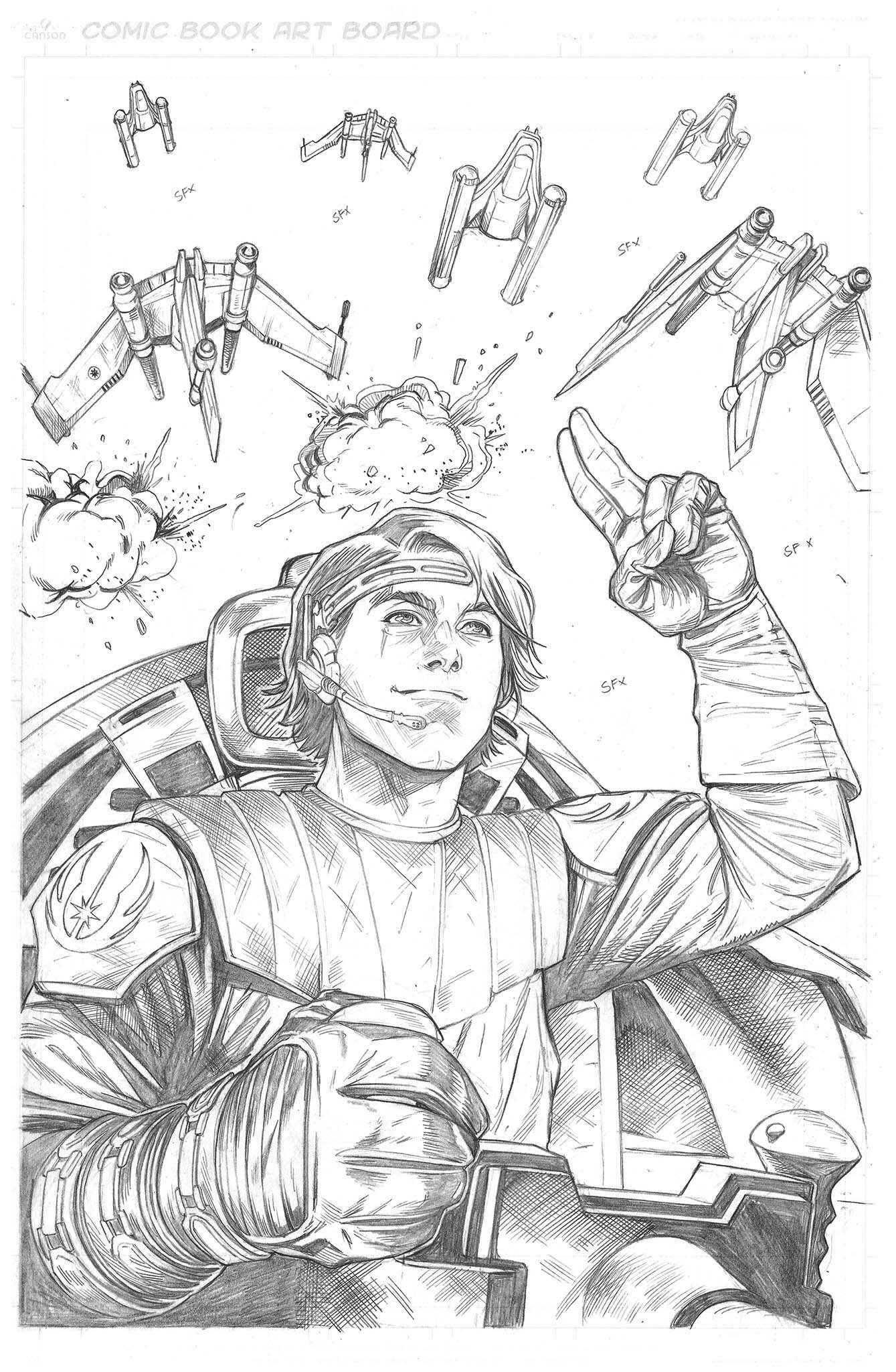 anakin skywalker comic drawing