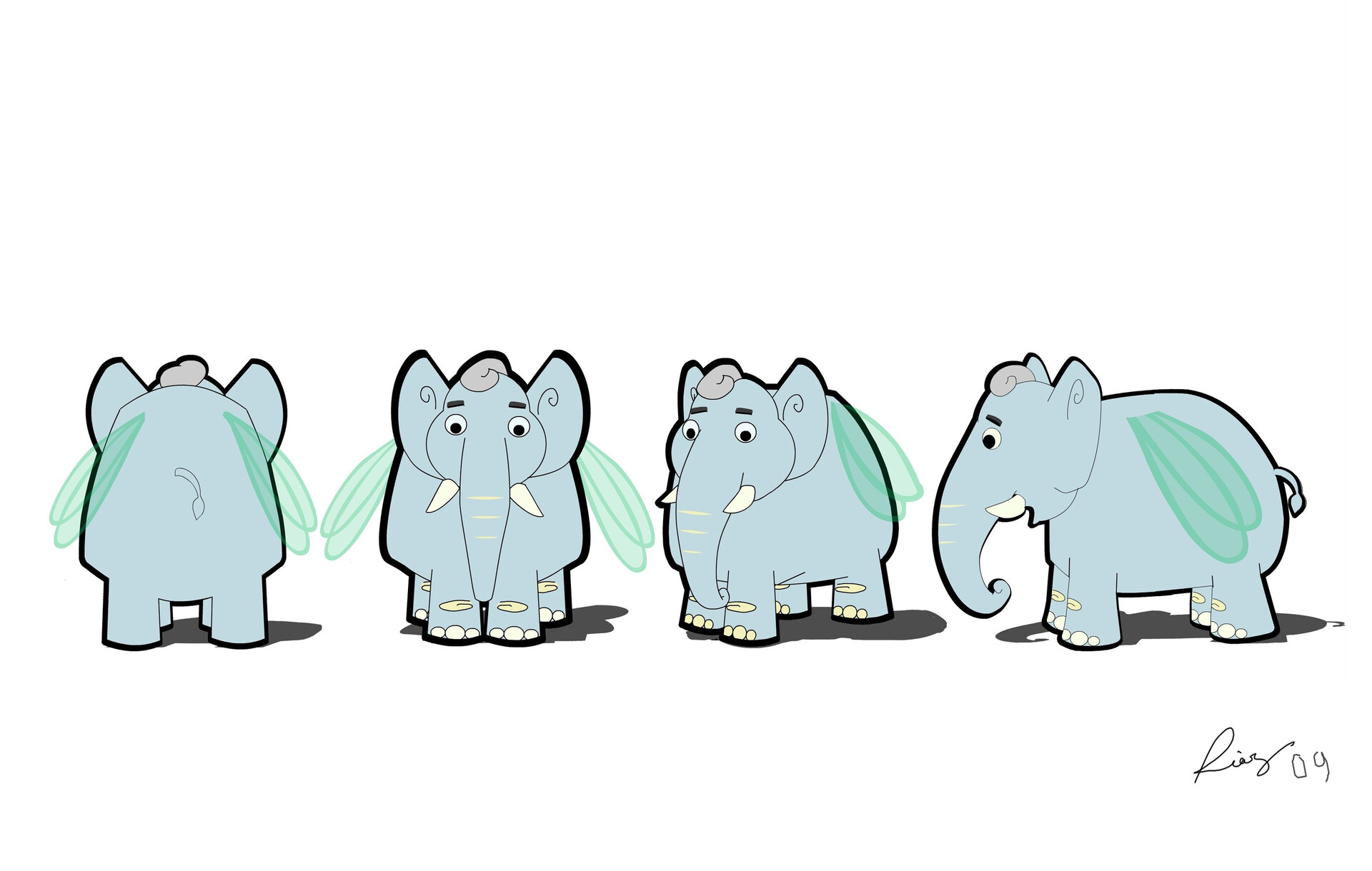 ArtStation - Character Design, Flying Elipho