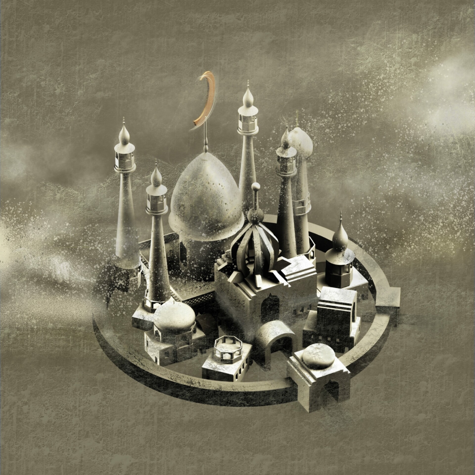ArtStation - fantastic arabic turkish city building for mosque game 3d ...