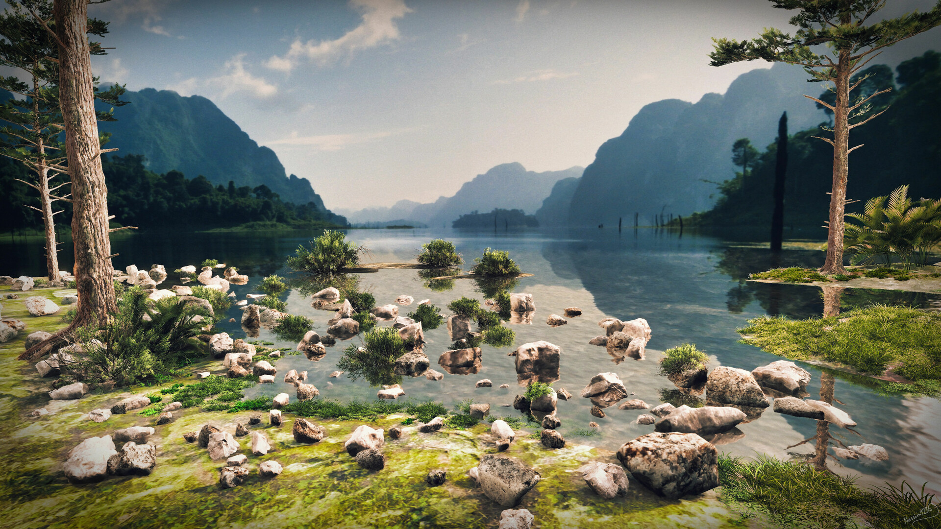 ArtStation - Green lake
