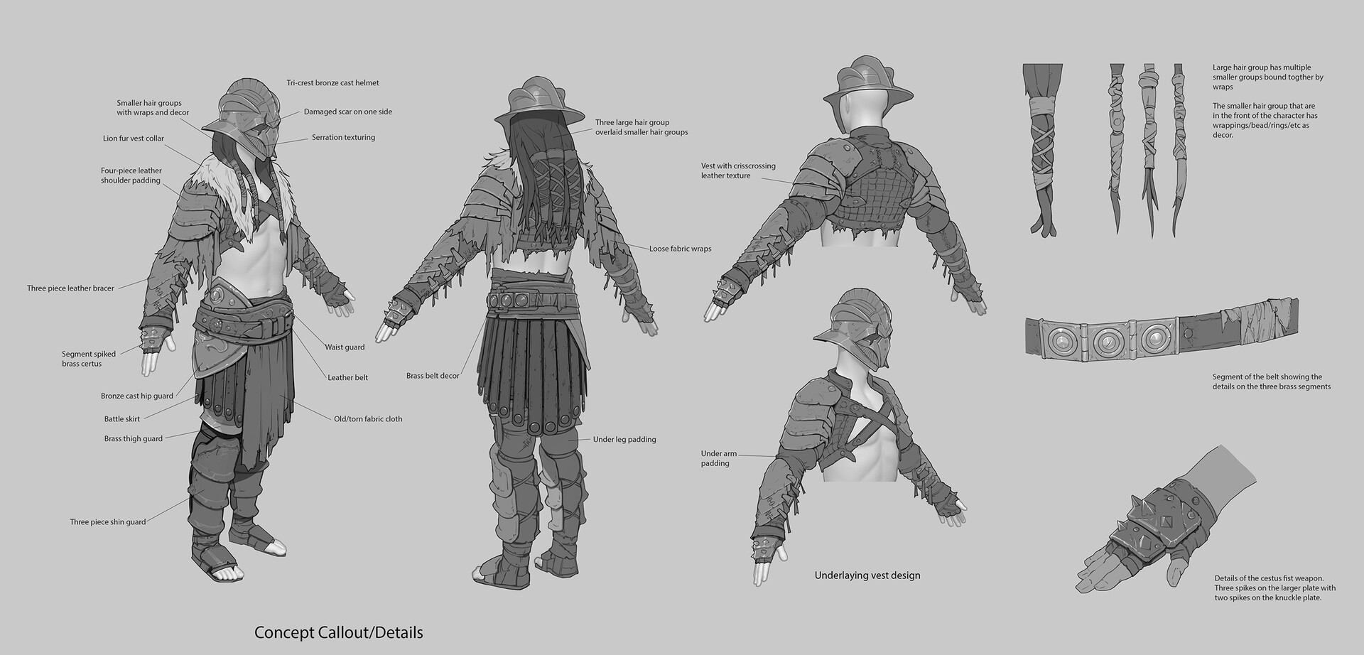 ArtStation - Gladiator Concept Sheet