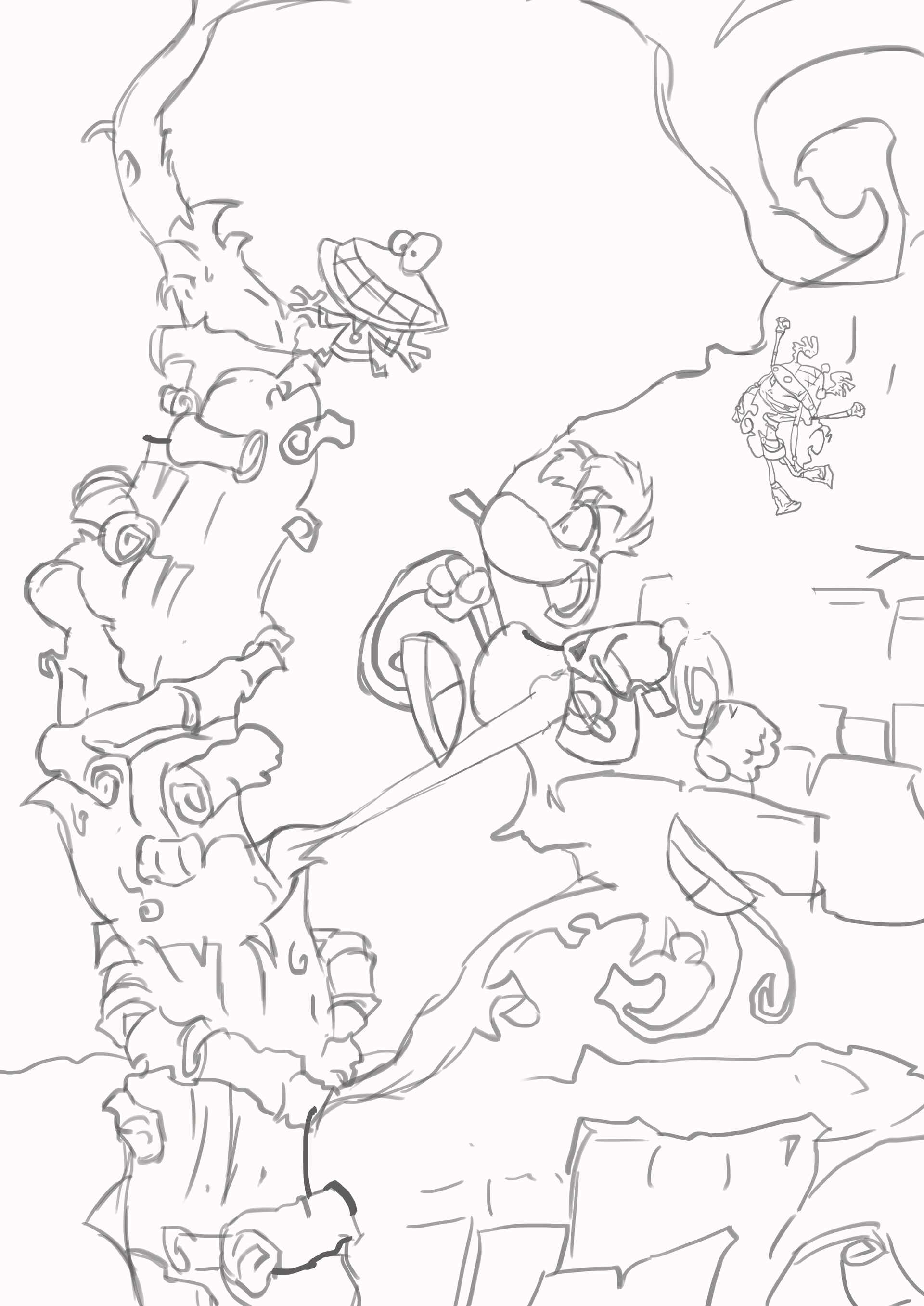 rayman colouring pictures