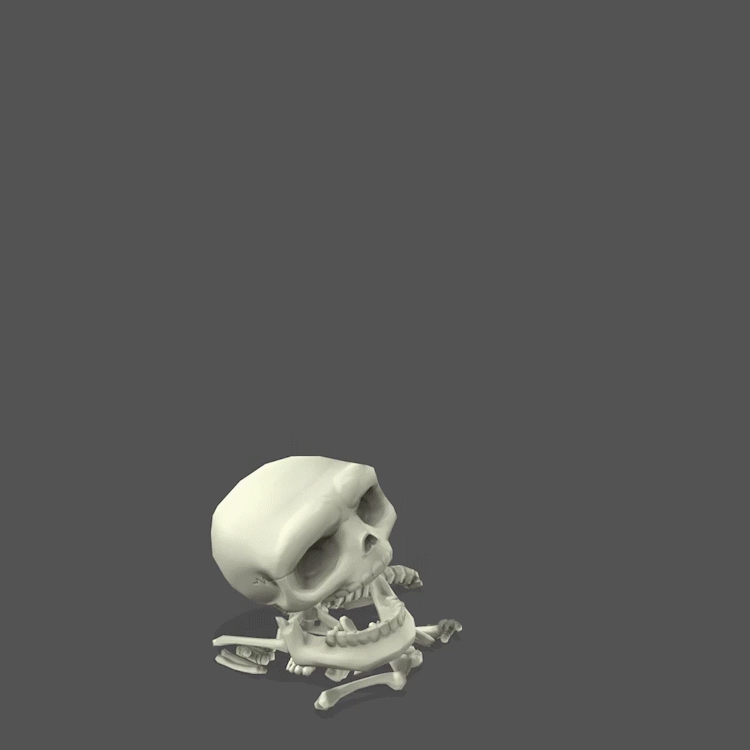 Rotating Skull Gif