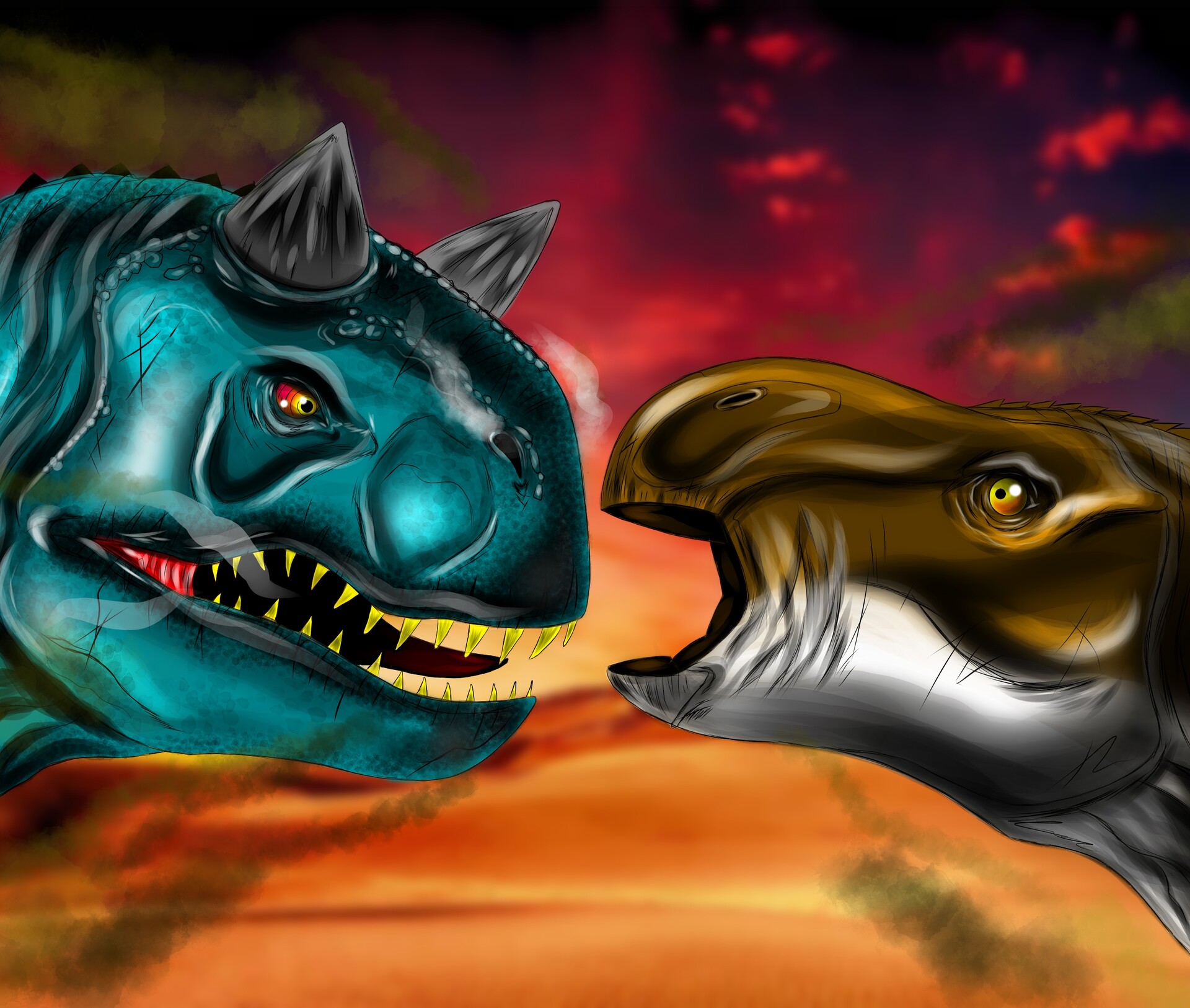 Carnotaurus Vs Iguanodon