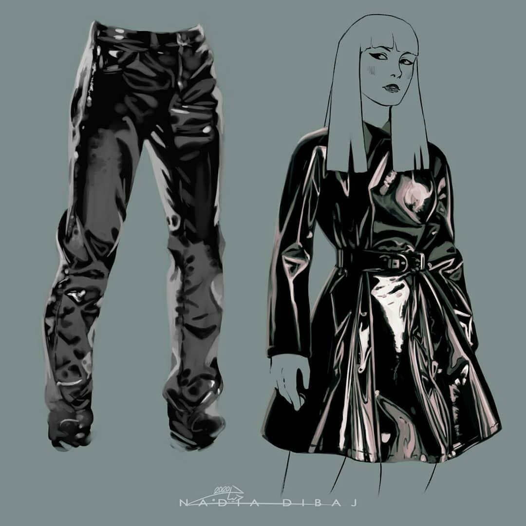 digital art how to draw fabric