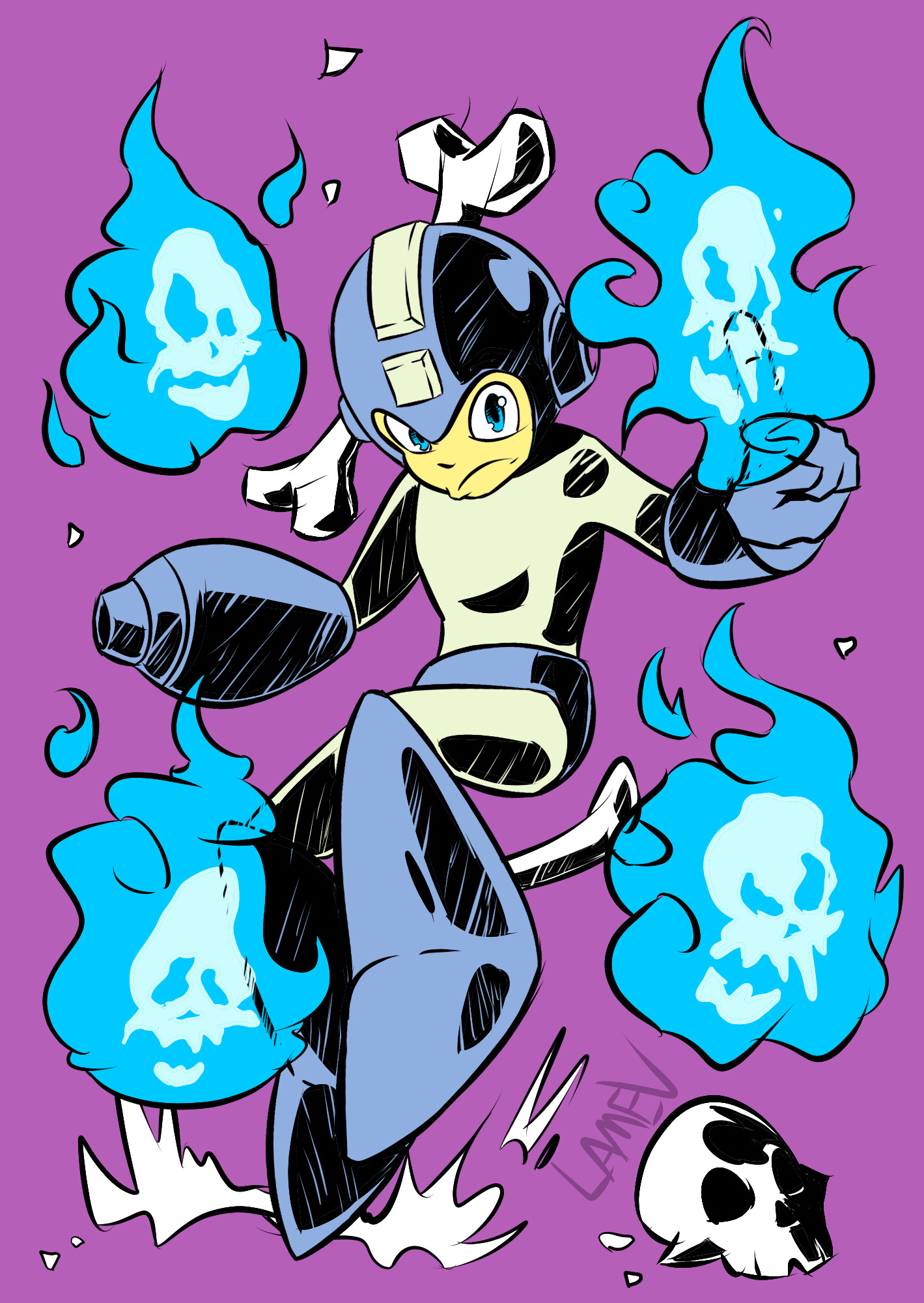 ArtStation - Skull Man Power Up