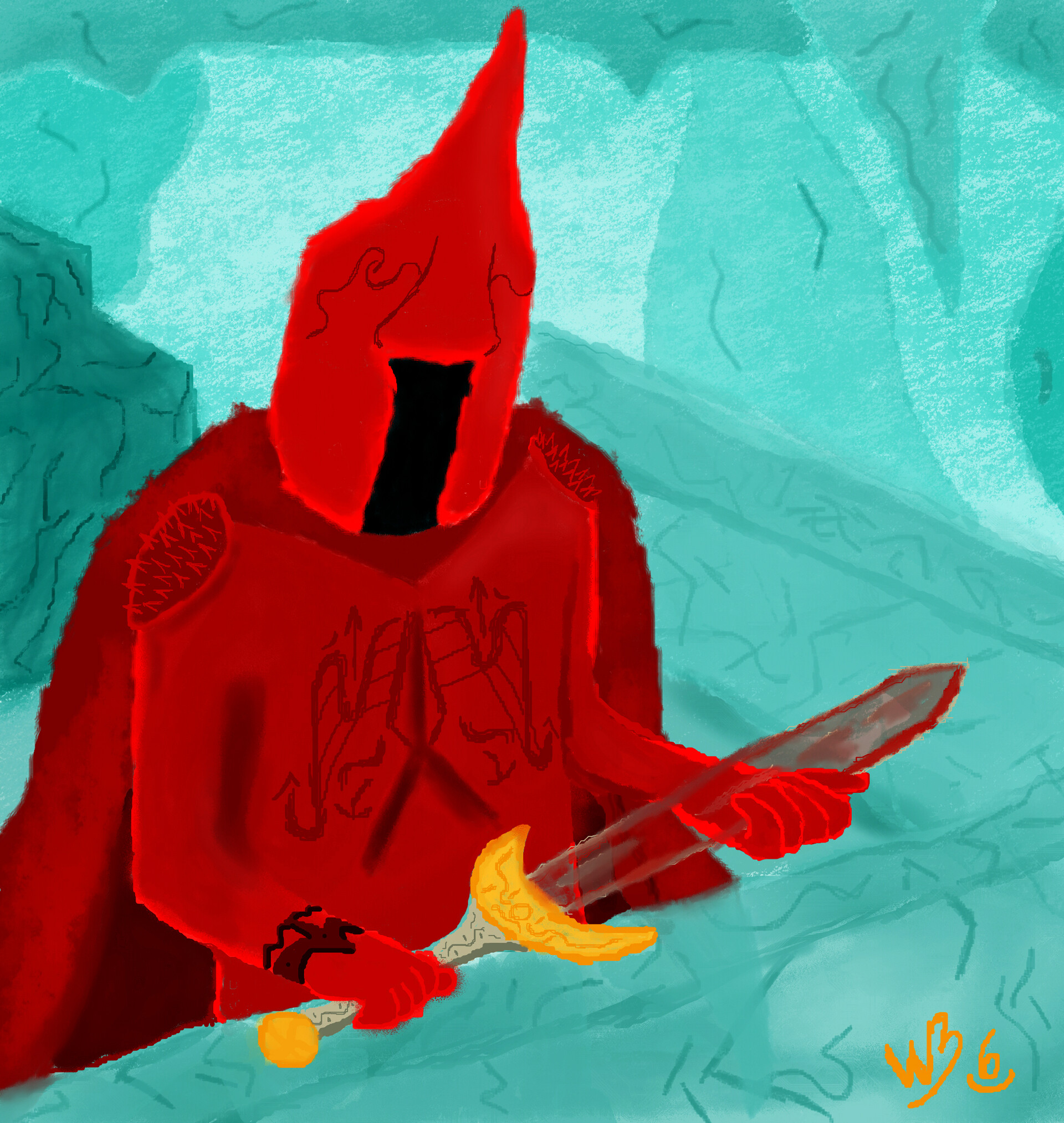 ArtStation - Lord Shadow with a scarlet armour