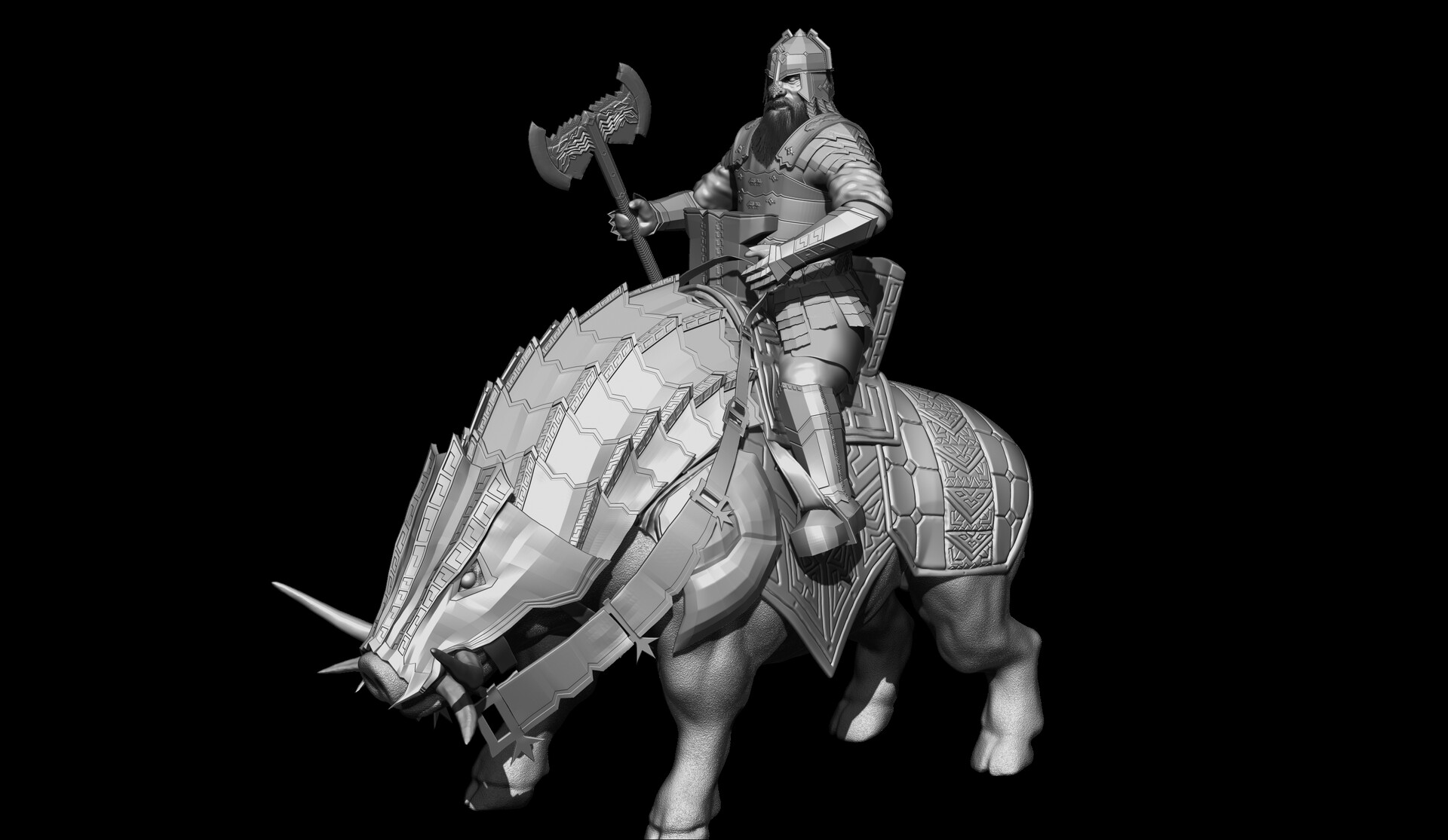 ArtStation - Dwarf rider