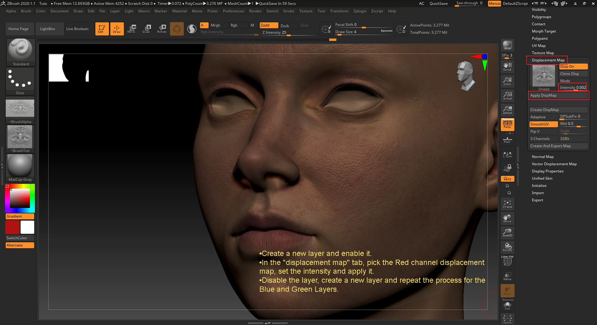 Gautier Foucart - [Guide]Detailing skin with Texturing.xyz multi-channel faces, Blender and Zbrush.