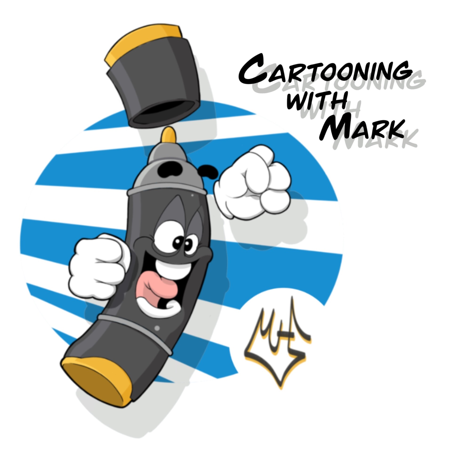 ArtStation - My “ Cartooning with Mark ,, Logo