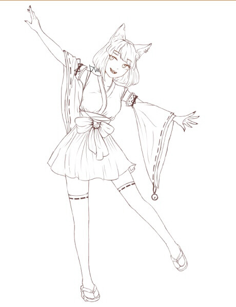 ArtStation - Process Neko girl by DW