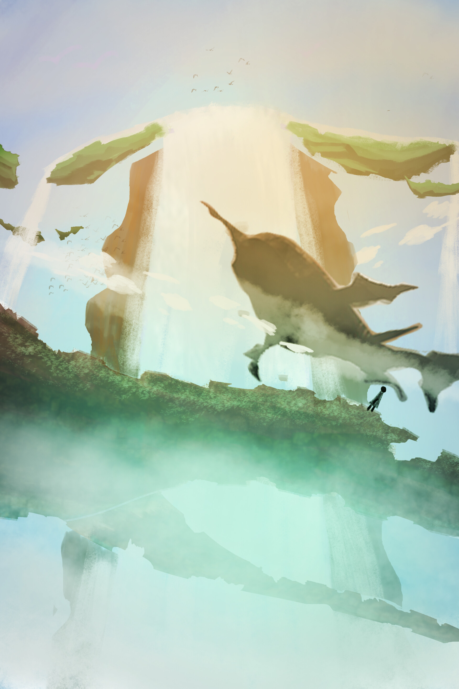 ArtStation - View atop the mythical tree