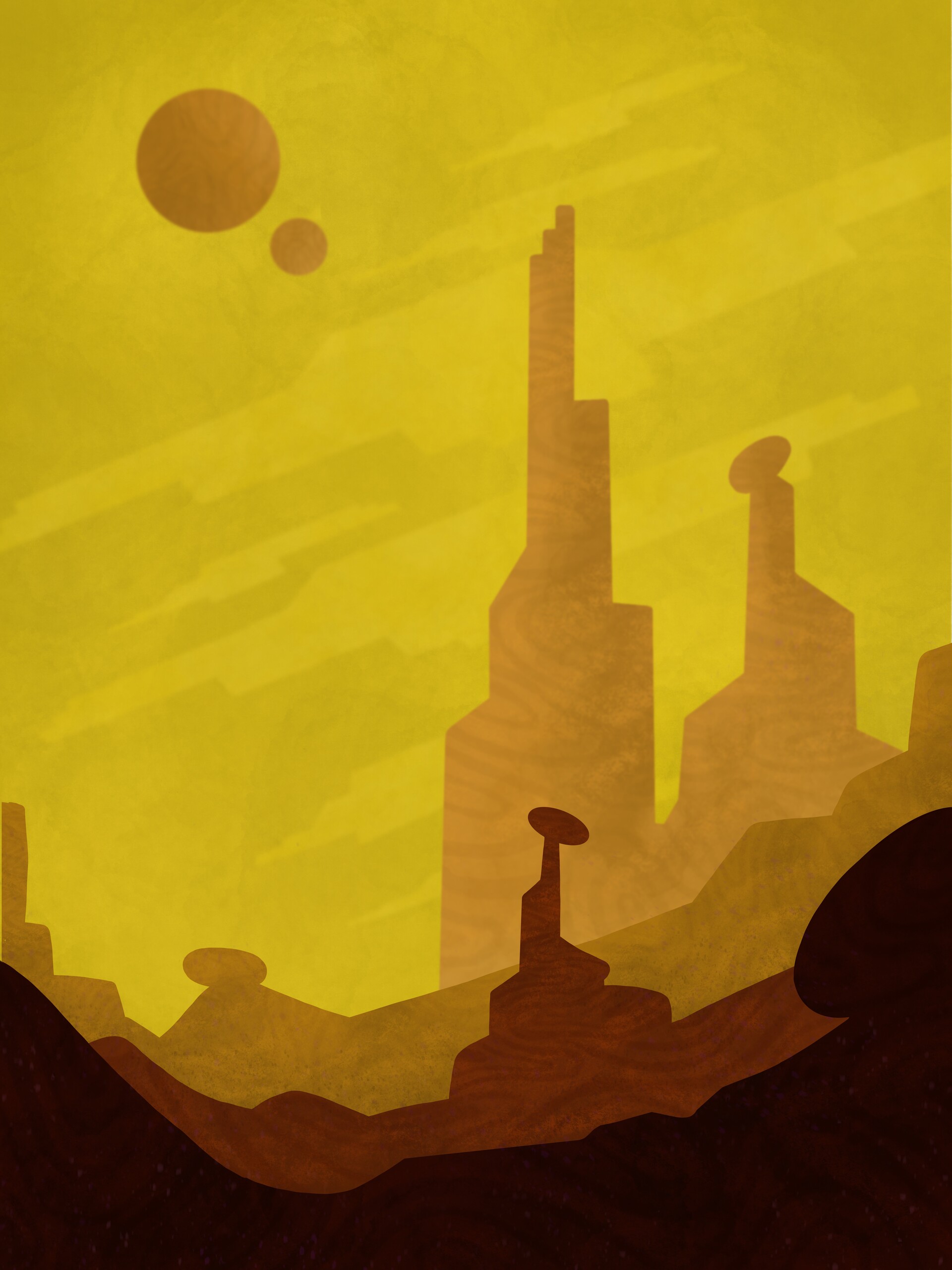 ArtStation - Desert Planet - Background Art