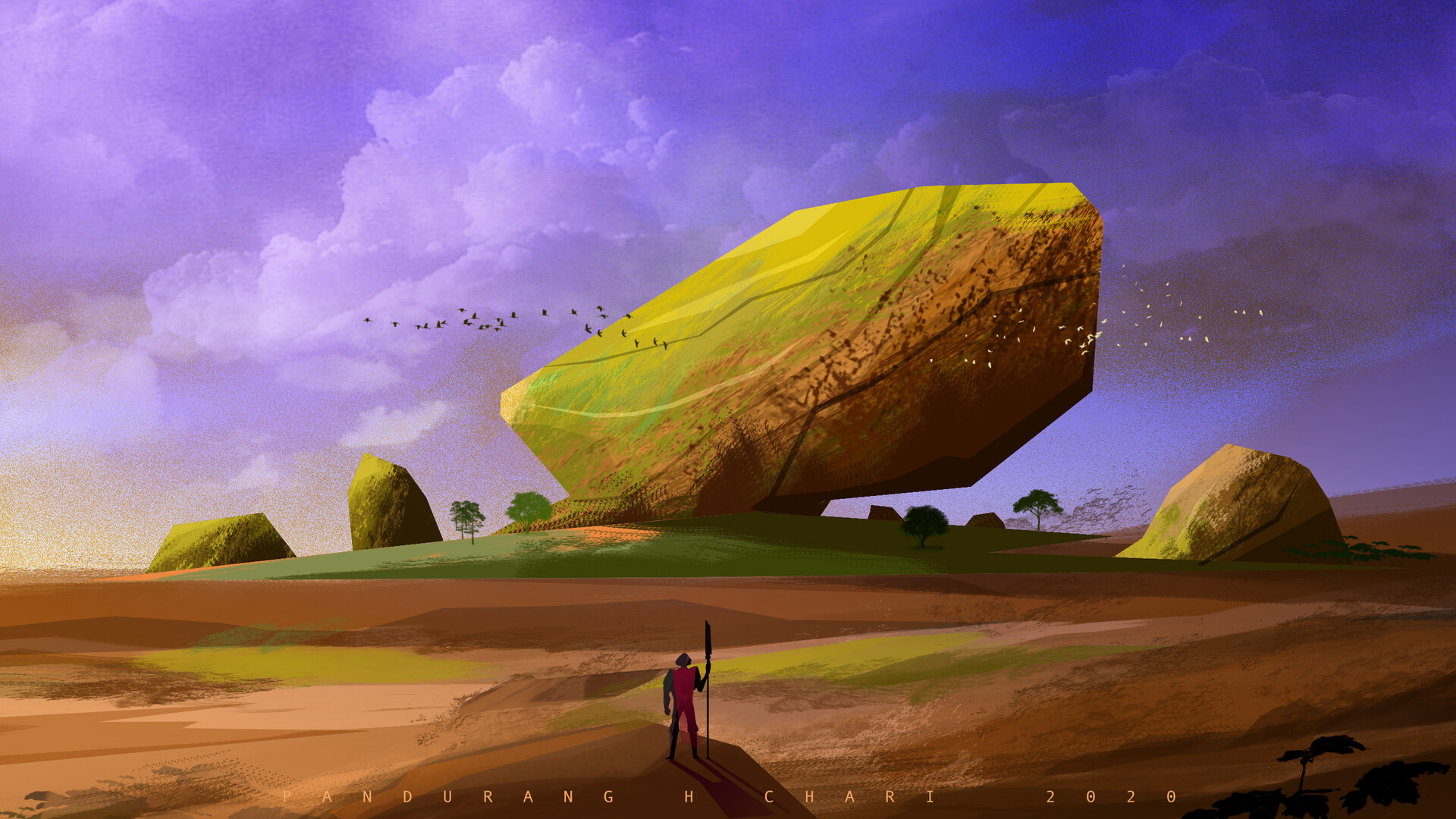 ArtStation - Giantrock landscape