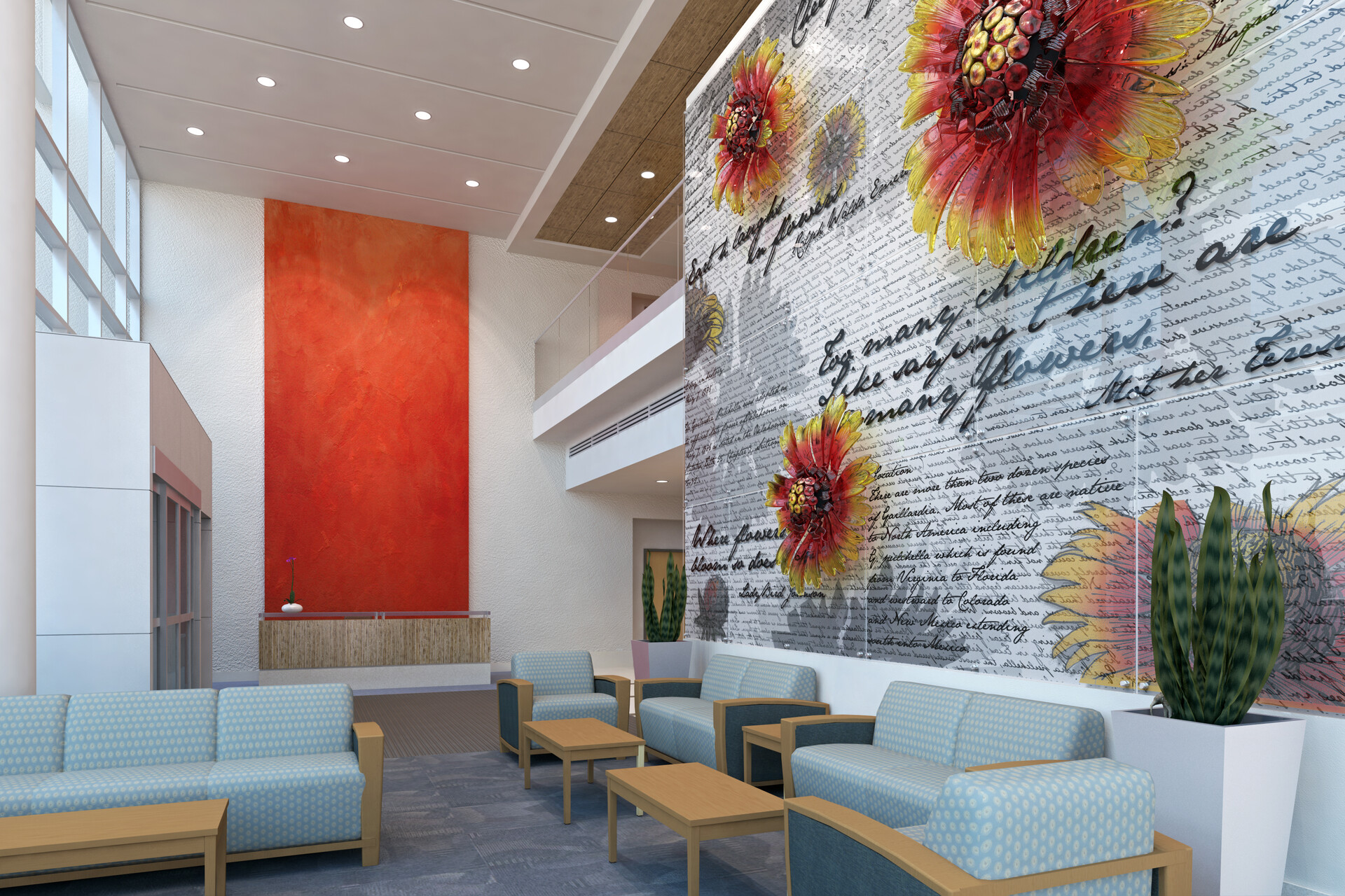 ArtStation - Hospital Lobby - Flower Wall