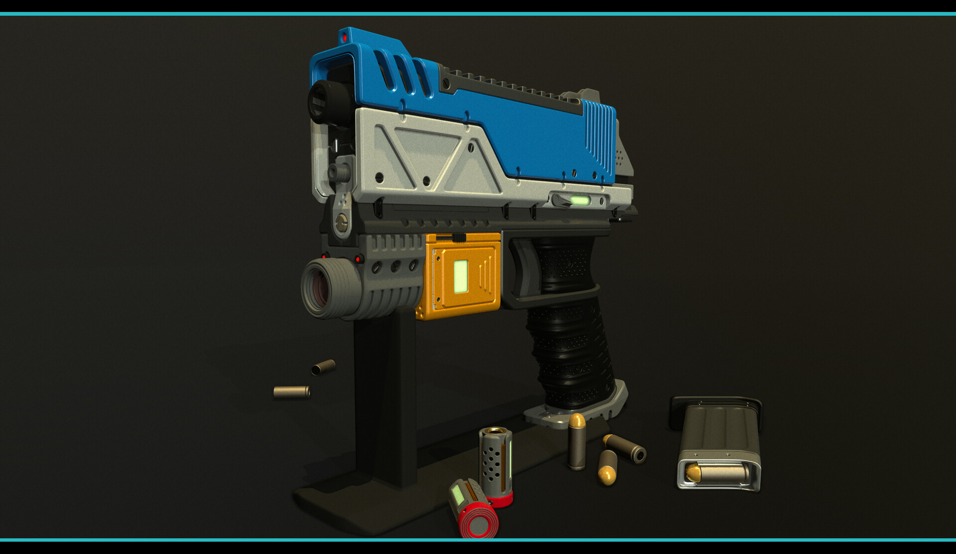 Desmond Walsh - Drone Gun High poly