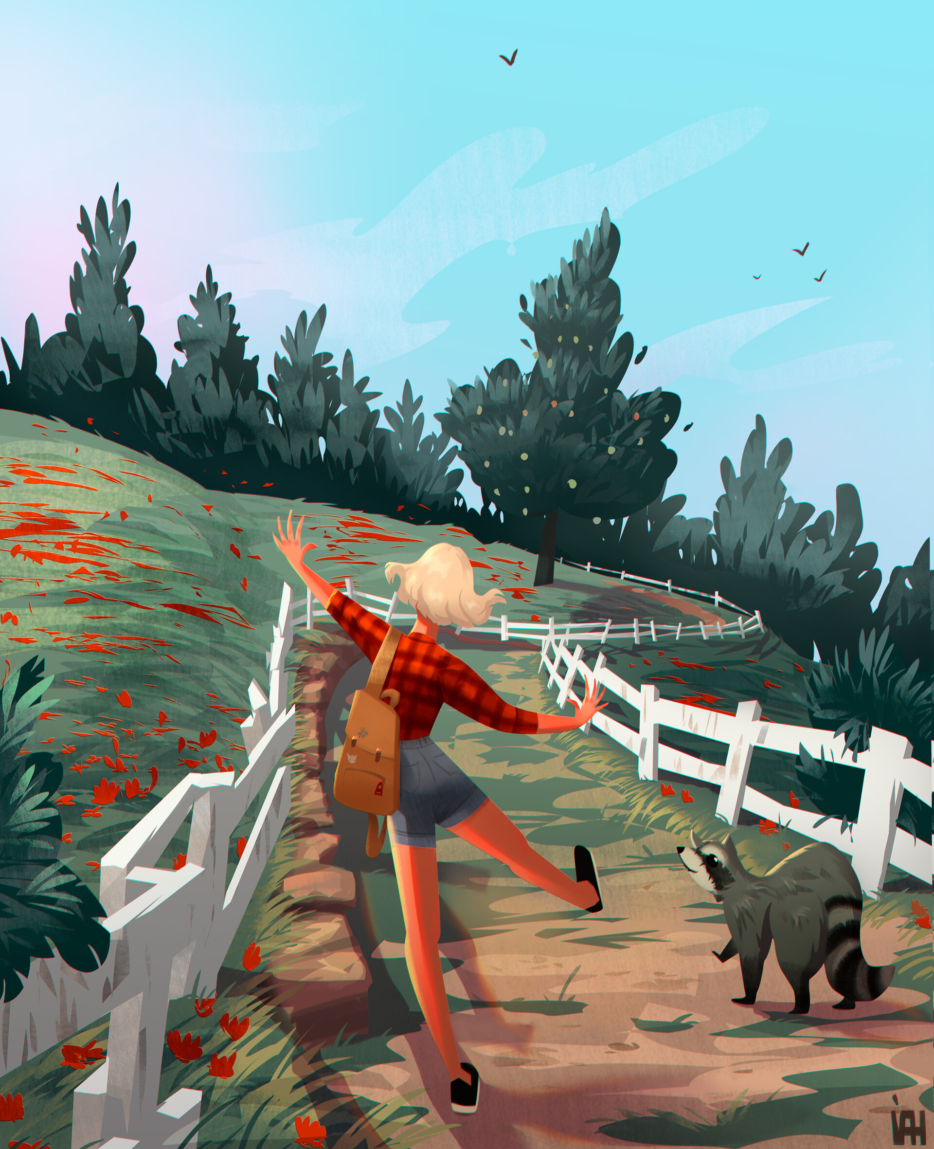ArtStation - Walking with a Raccoon