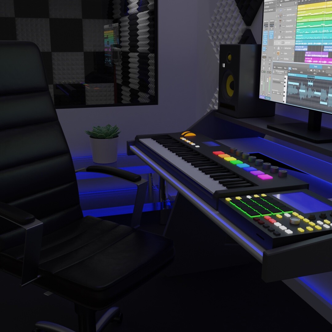 ArtStation - Music Studio Scene