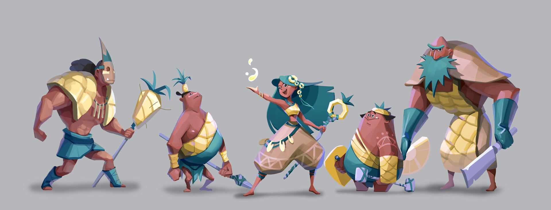 ArtStation - Pineapple primitive tribe