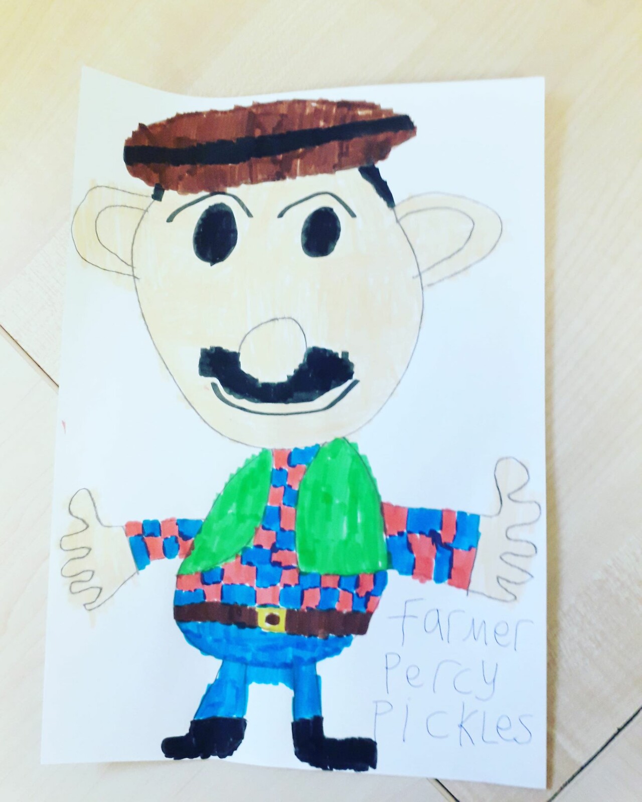 AwesomeDesignsROCK29 - Drawing Of Farmer Percy Pickles