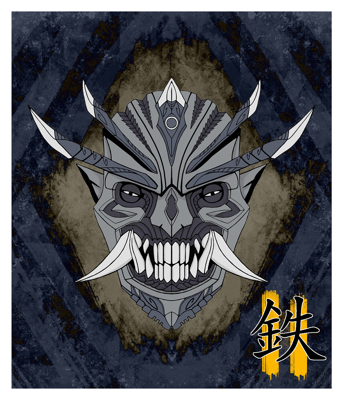 ArtStation - Oni King mask _ Iron