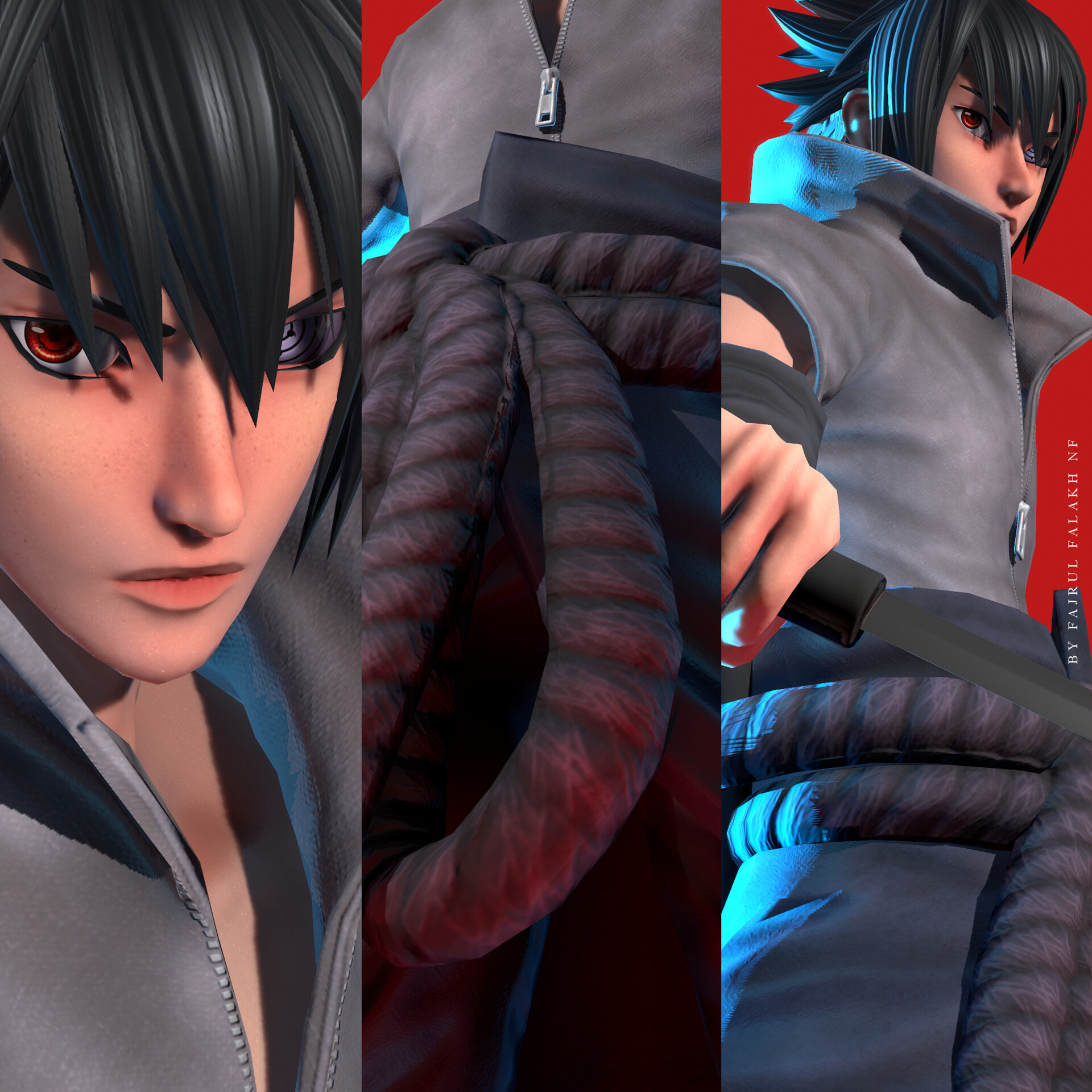 sasuke render 4k