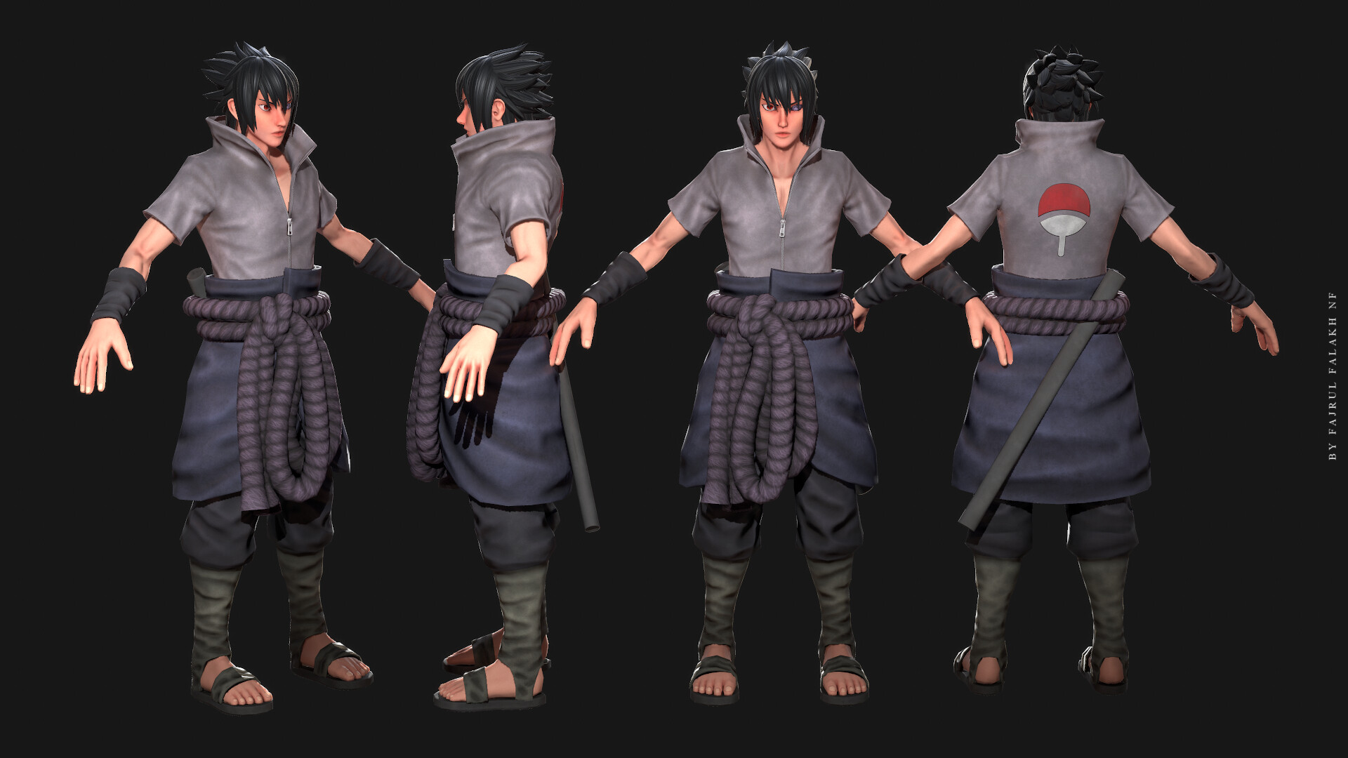sasuke uchiha render deviantart