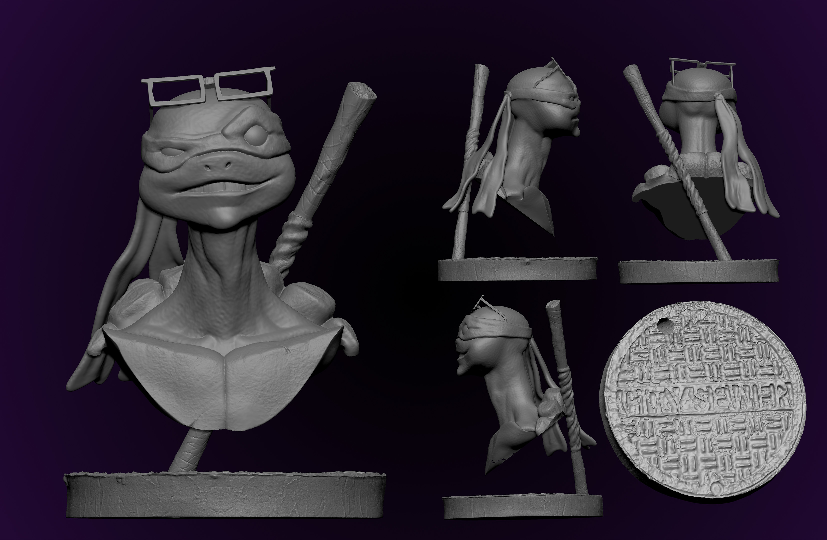 Nelson MacDougall - TMNT Donatello, Render and 3D Print