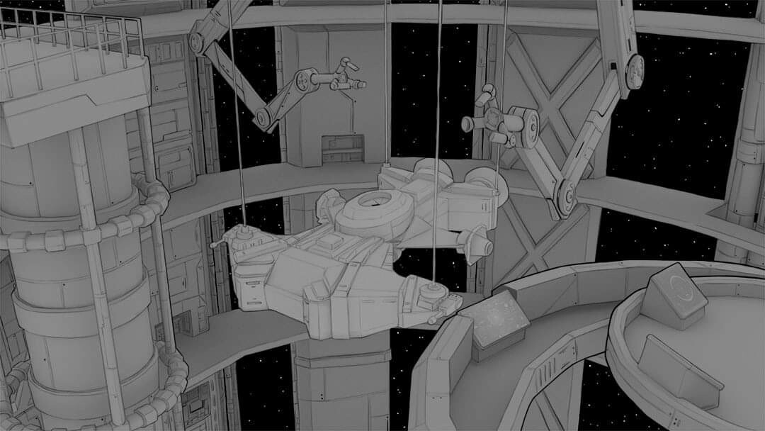 ArtStation - Skeletonalis Space Hanger