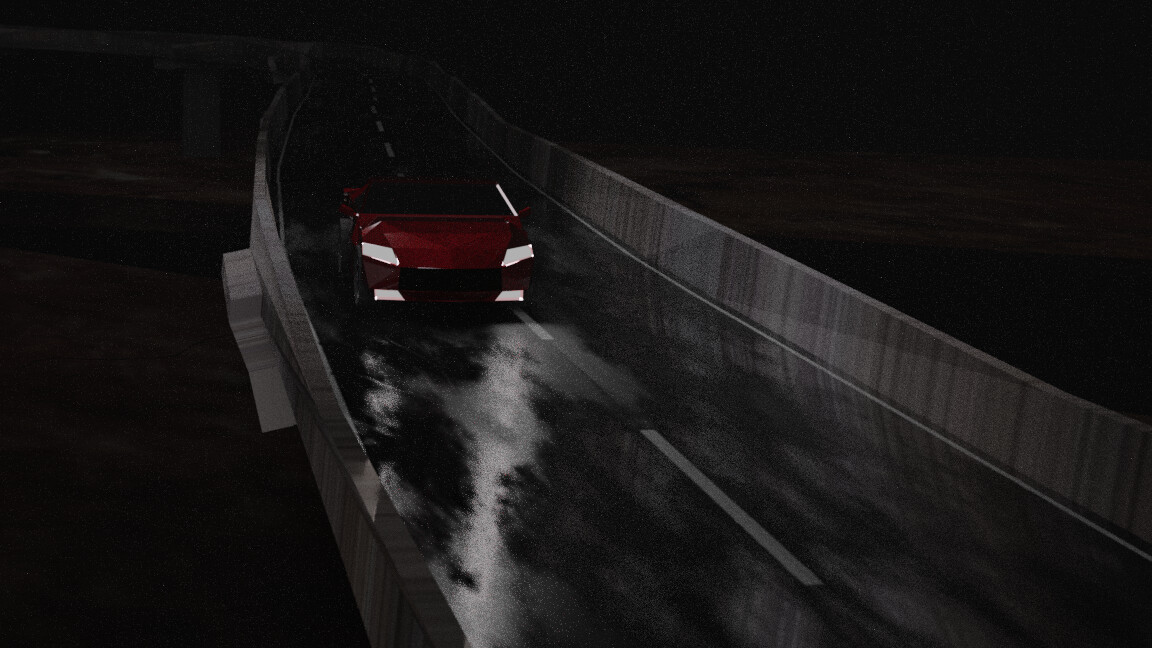 ArtStation - Dramatic Car Scene using Blender