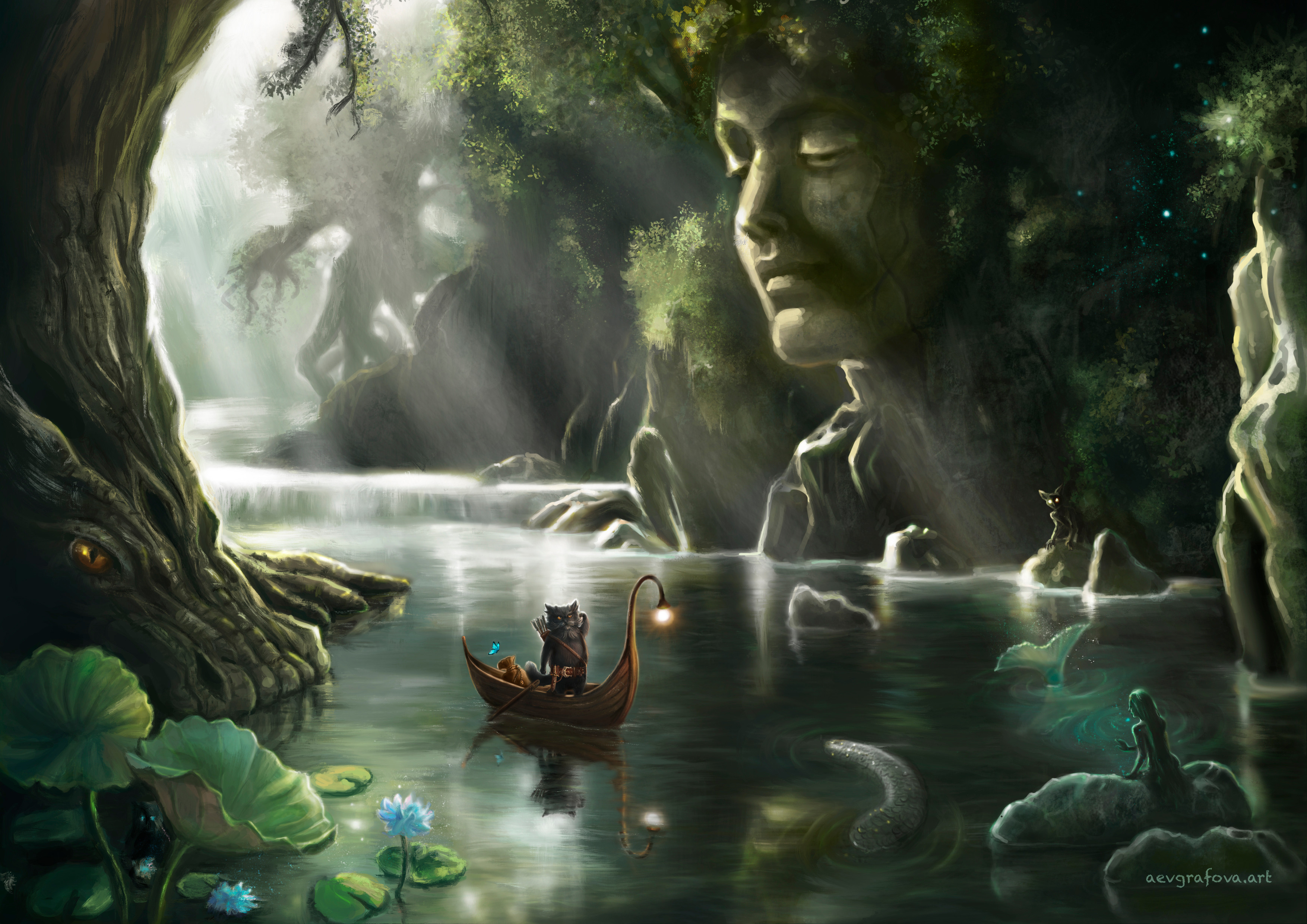Down The Magic River by Anastasia Evgrafova : r/ImaginaryRivers