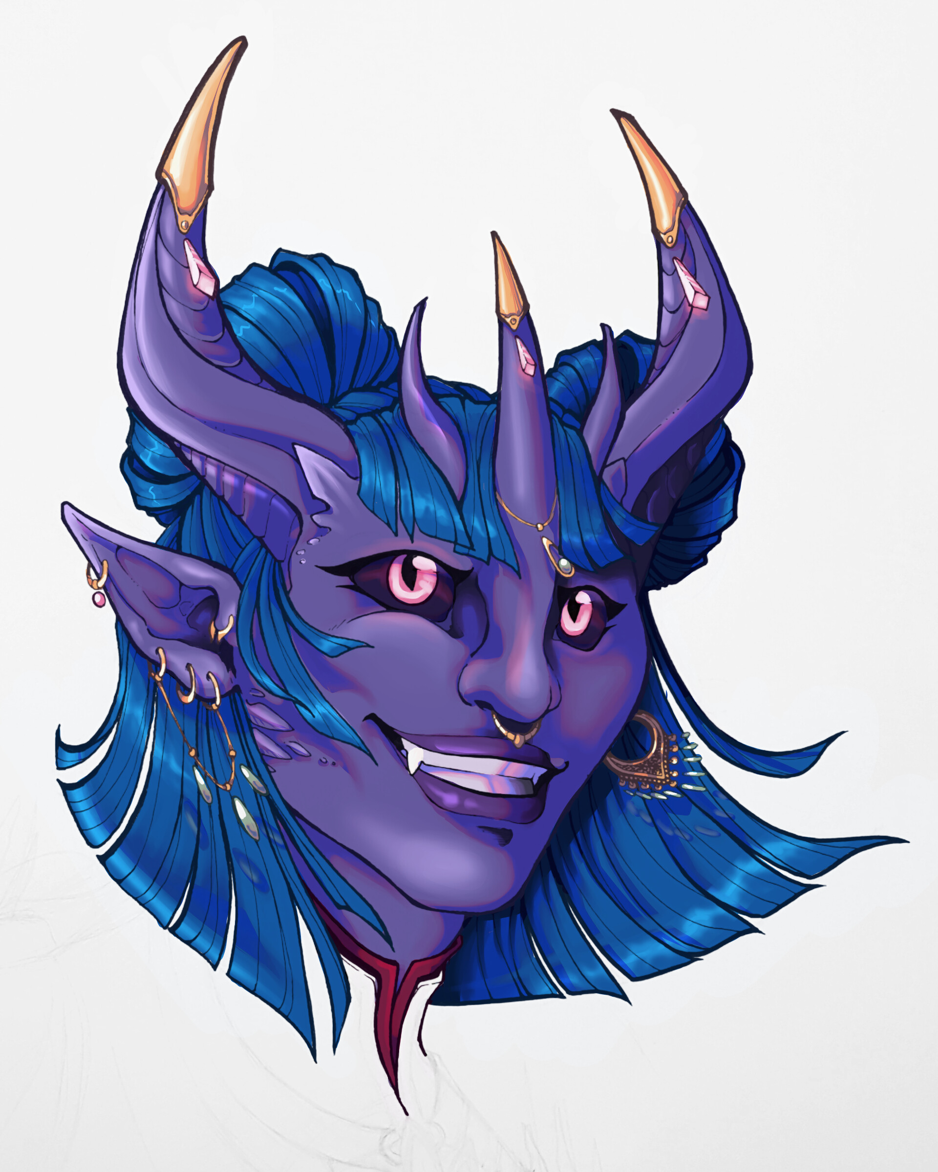 ArtStation - Portrait of a Tiefling Rogue