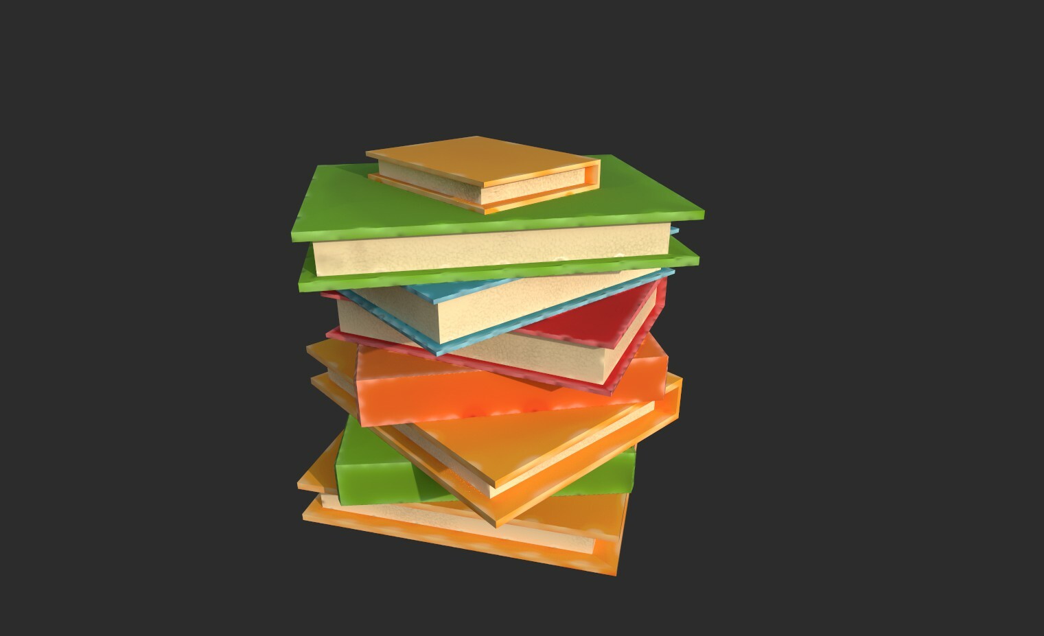 ArtStation - Stylized stack of books