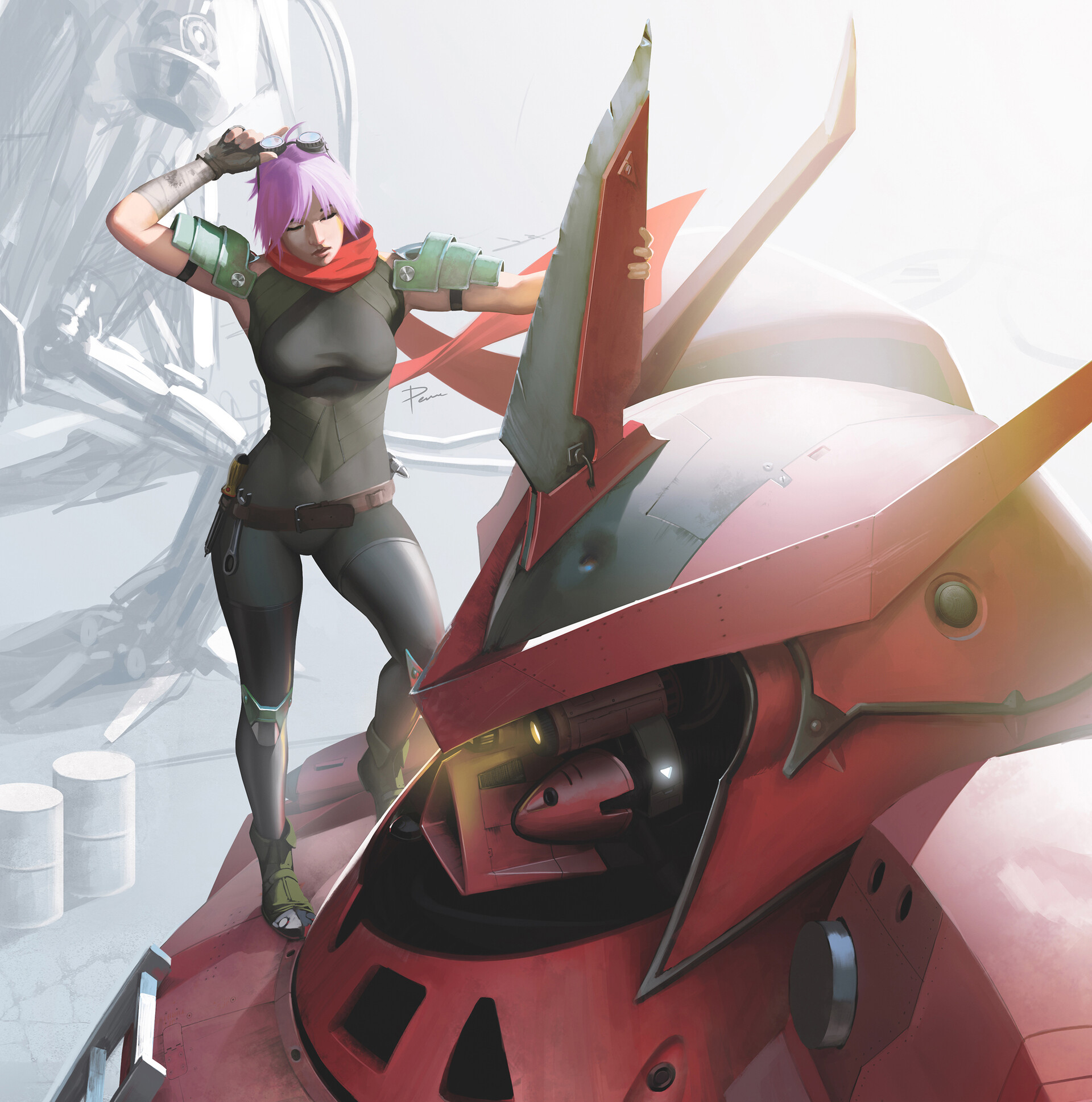 ArtStation - Mech Girl, Emanuel Mendez