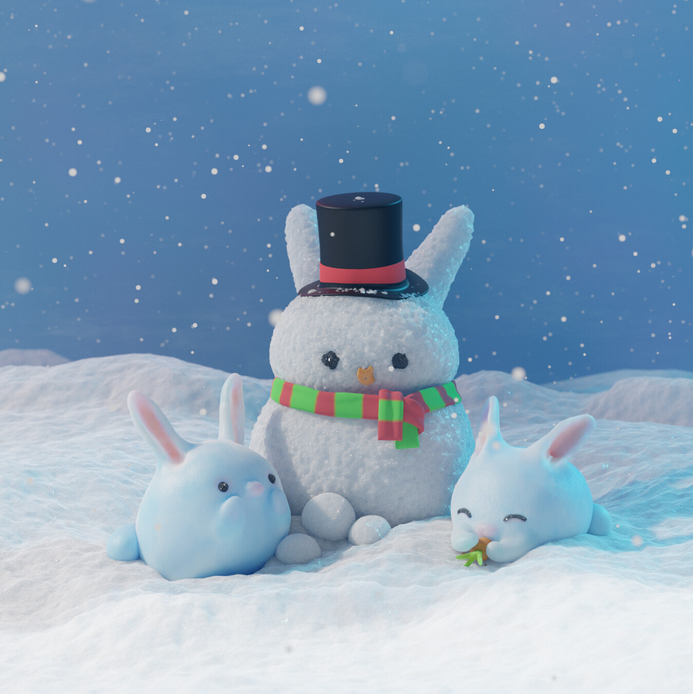 ArtStation - Snow Bunnies