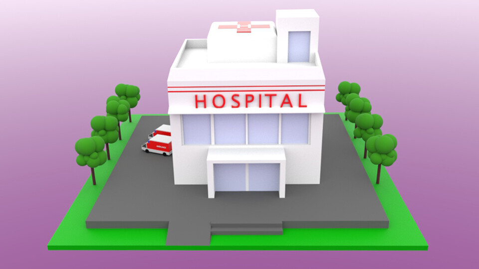 ArtStation - Low Poly Hospital