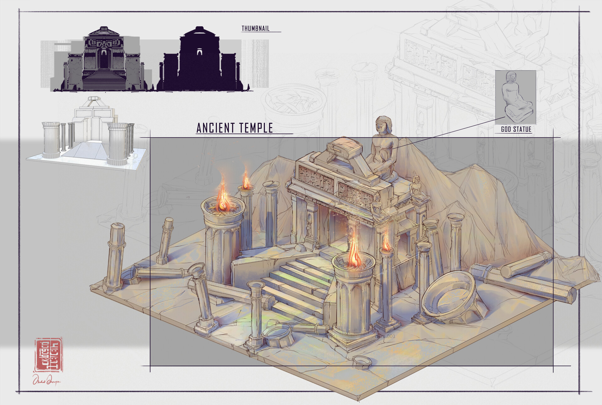 ArtStation - Ancient Architecture design 2