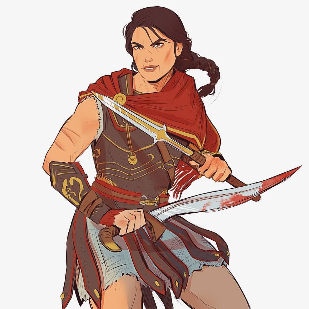 Artstation Sketch Kassandra Assassins Creed Odyssey
