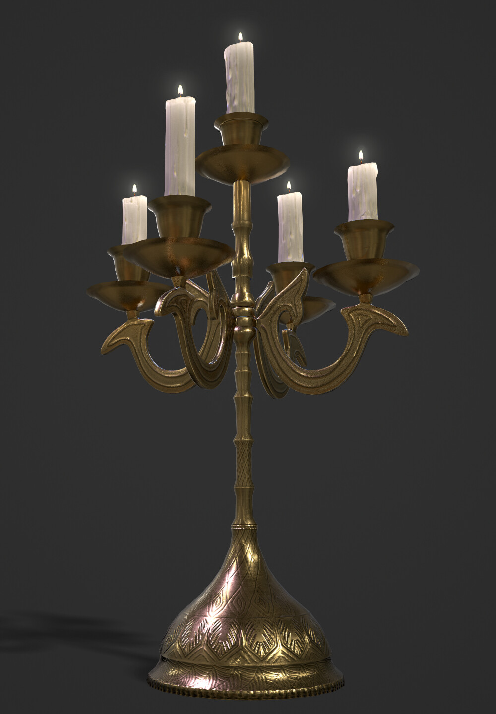 ArtStation - Candle With Stand PBR Lowpoly Modeling