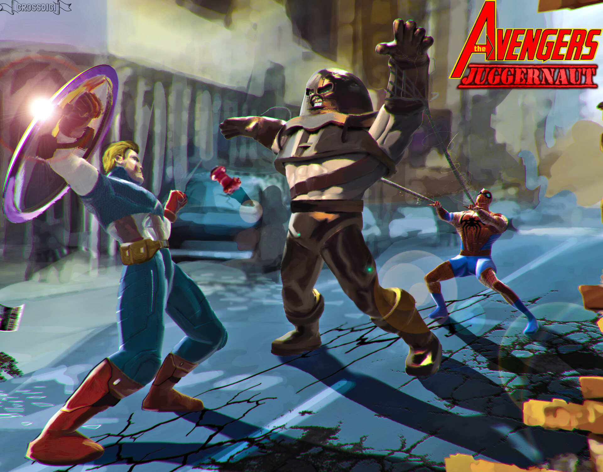 ArtStation - Avengers vs Juggernaut