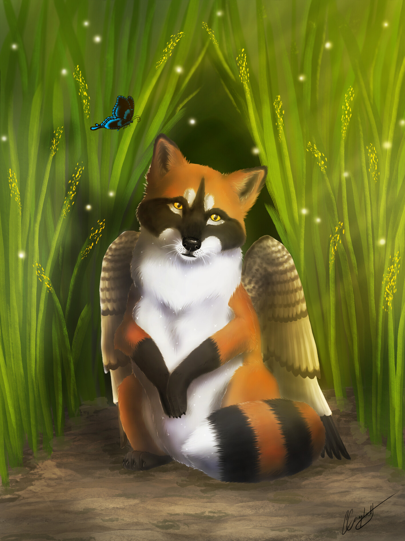 ArtStation - Flying Raccoon Fox