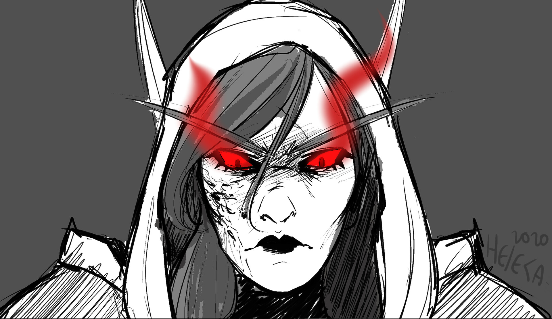 ArtStation - Angry Void Elf Sketch