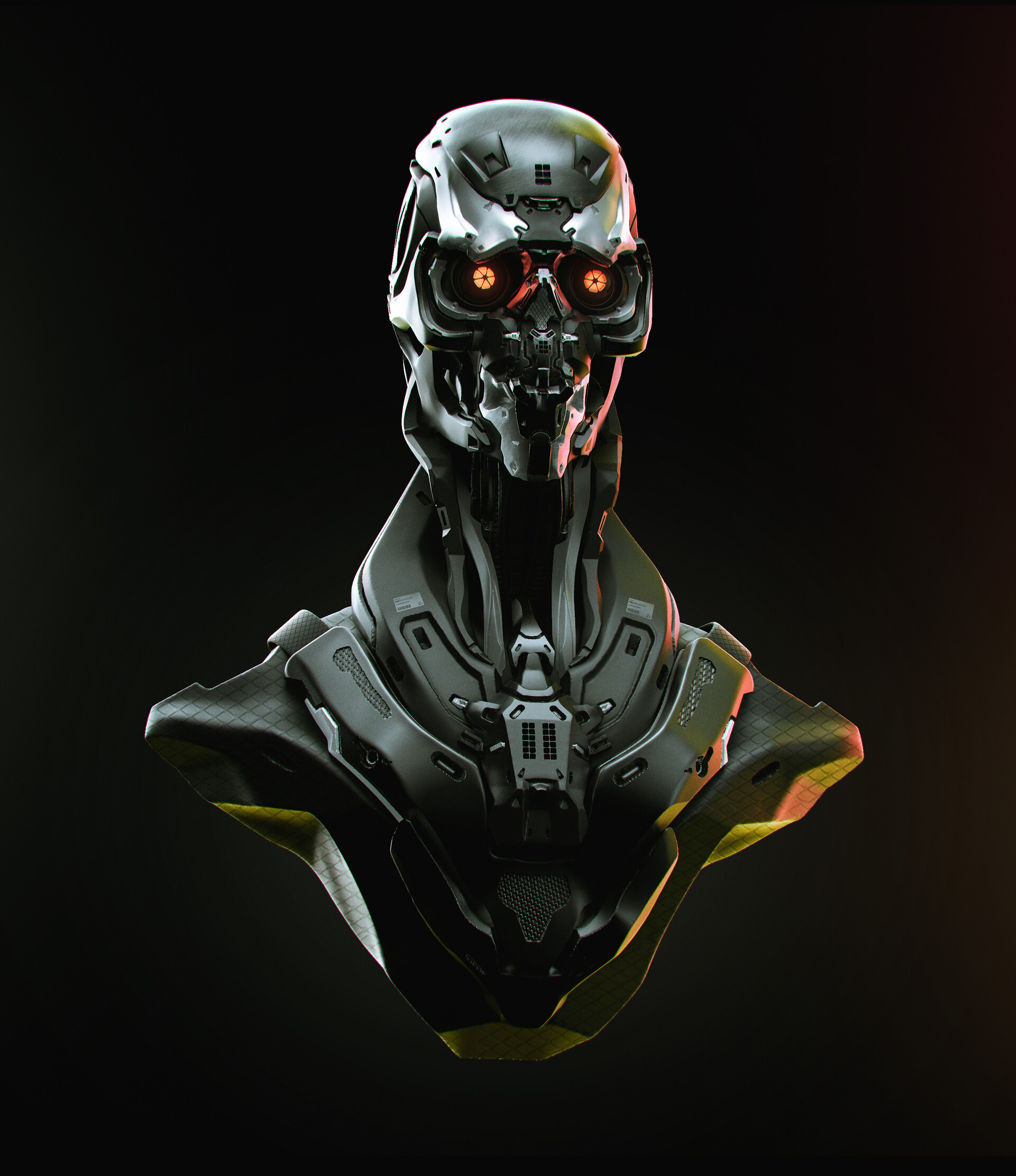 ArtStation - Sci-Fi skull bust design